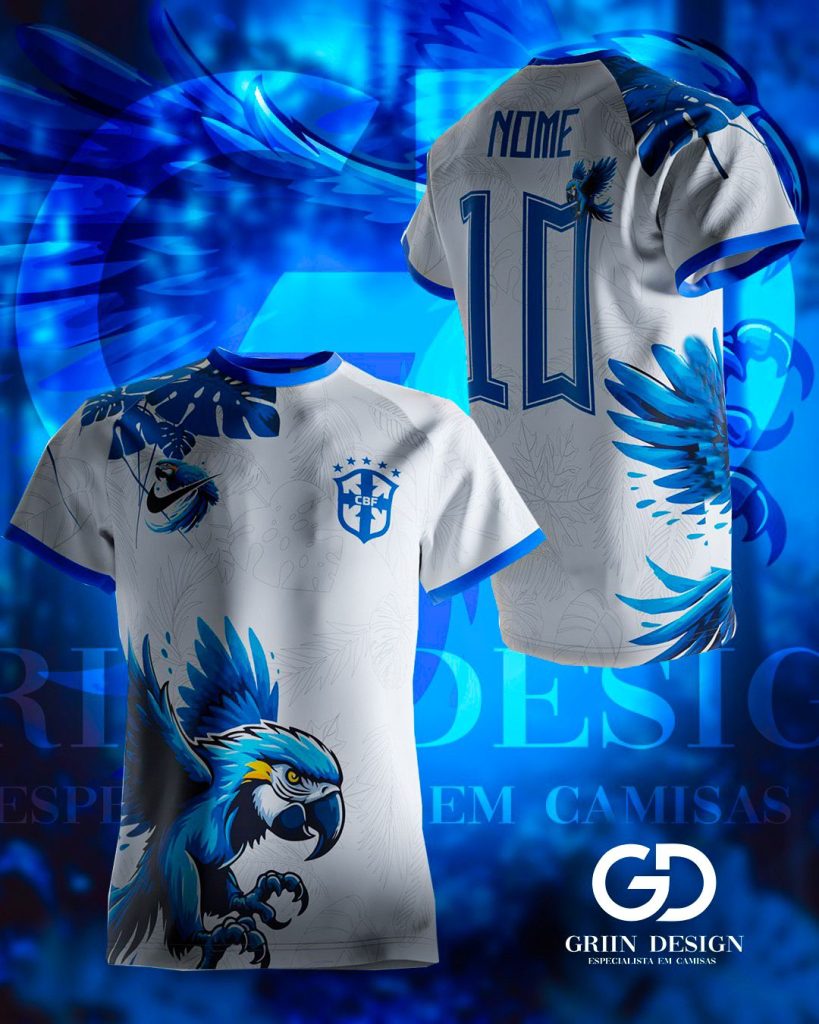 Camisa Vetor Arara Azul – Griin Design