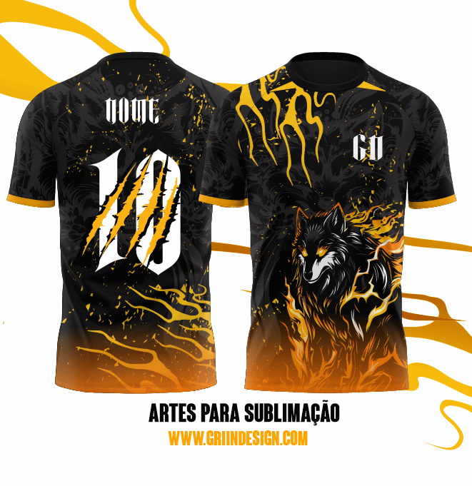 Arte Vetor Lobo Fire Interclasse – Griin Design